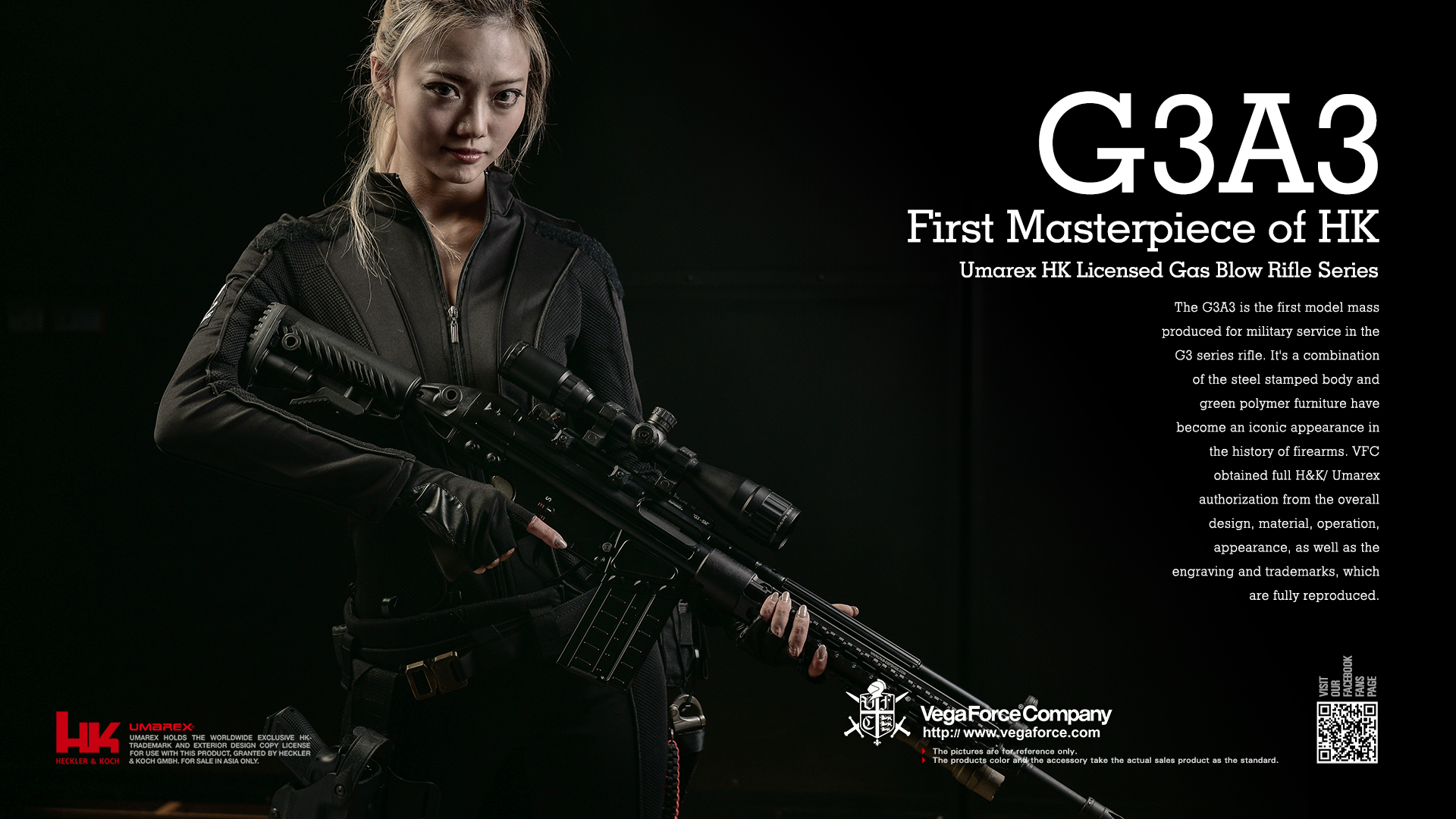Umarex HK G3A3 6mm Gas Blowback Rifle